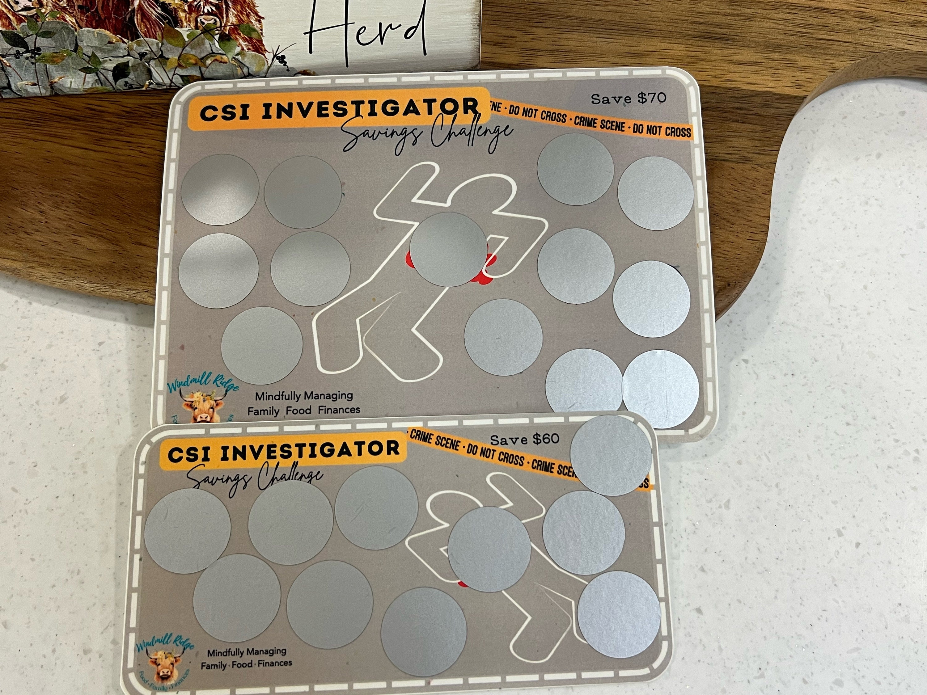 CSI Investigator Money Saving Scratch-off Challenge for A5 and A6 ...