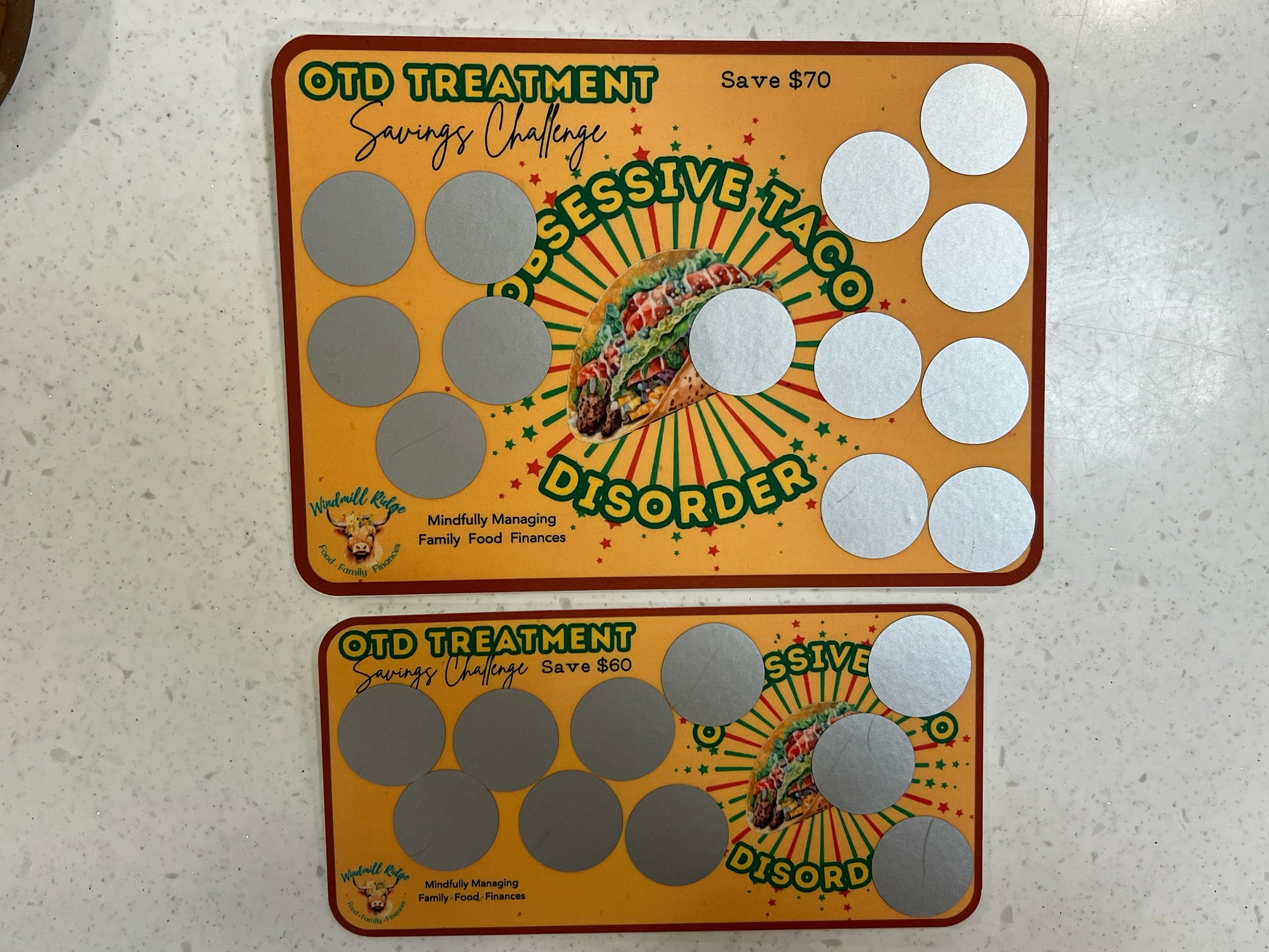Obsessive Taco Disorder Money Saving Scratch-off Challenge for A5 and ...