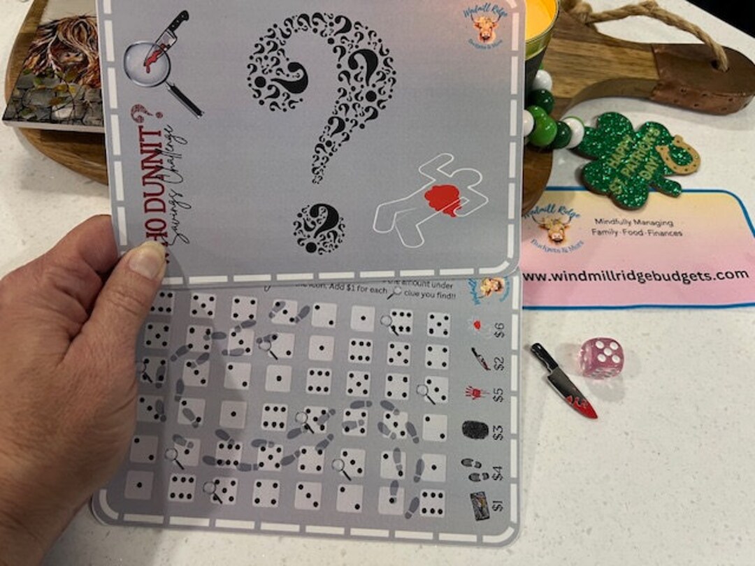 Whodunnit? Money Saving Challenge A5 Game for Budget Binder, Savings ...