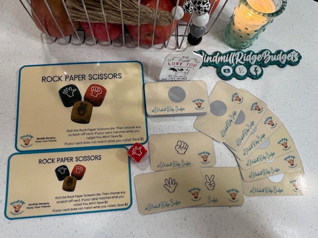Rock Paper Scissors Roll and Scratch Game With Accessories, Savings ...