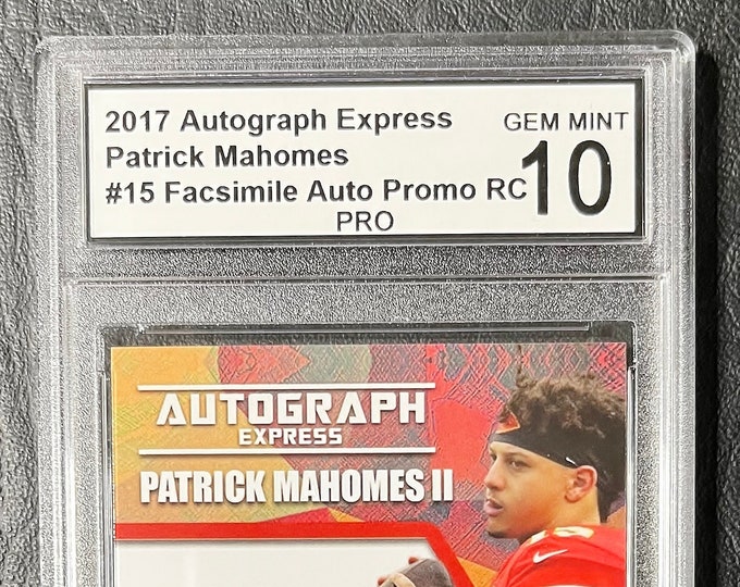 2017 Autograph Express 15 Patrick Mahomes Rookie Facsimile Auto Promo ...