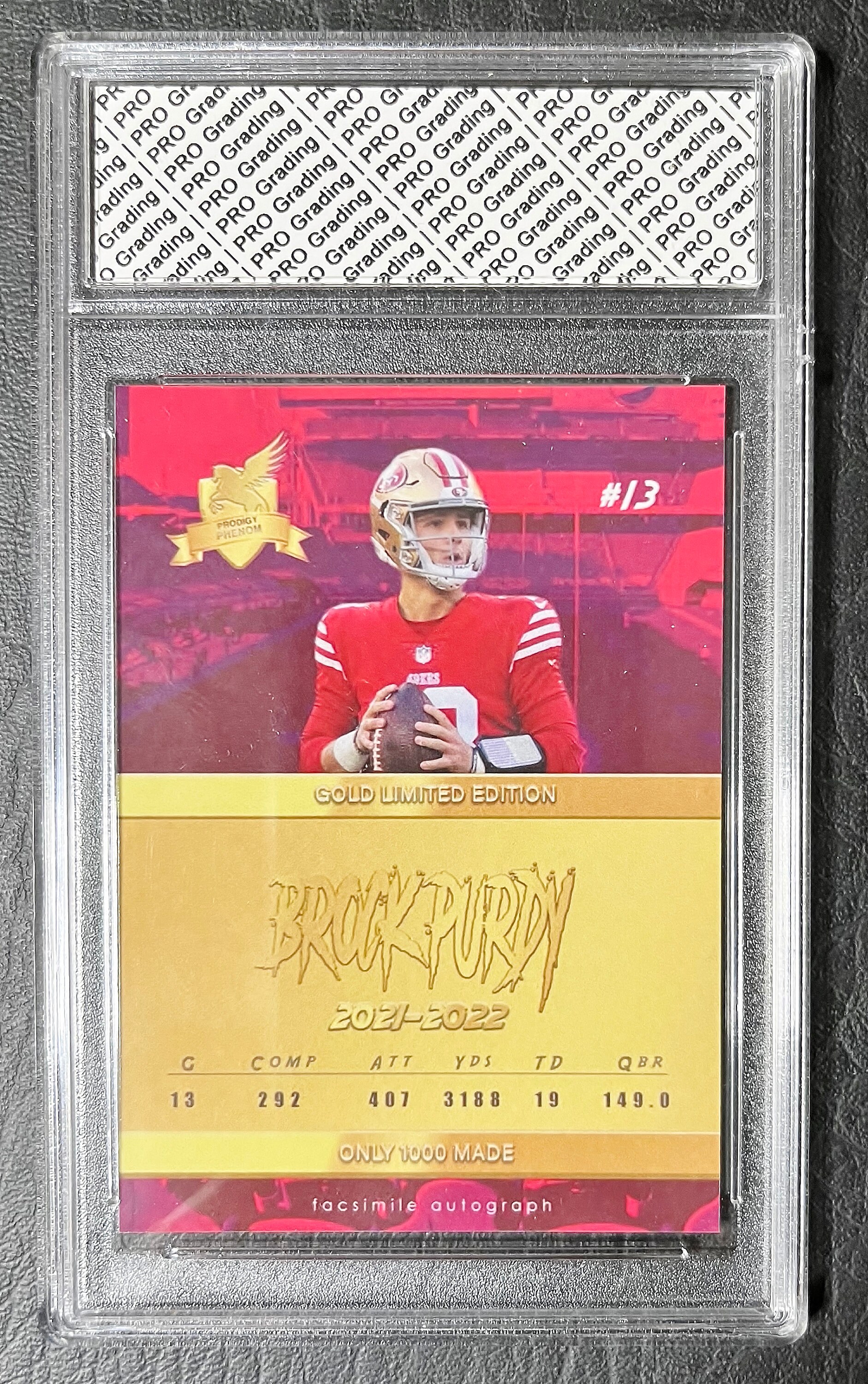 2022 Rookie Phenoms 13 Brock Purdy Gold Rookie Facsimile Auto Promo ...