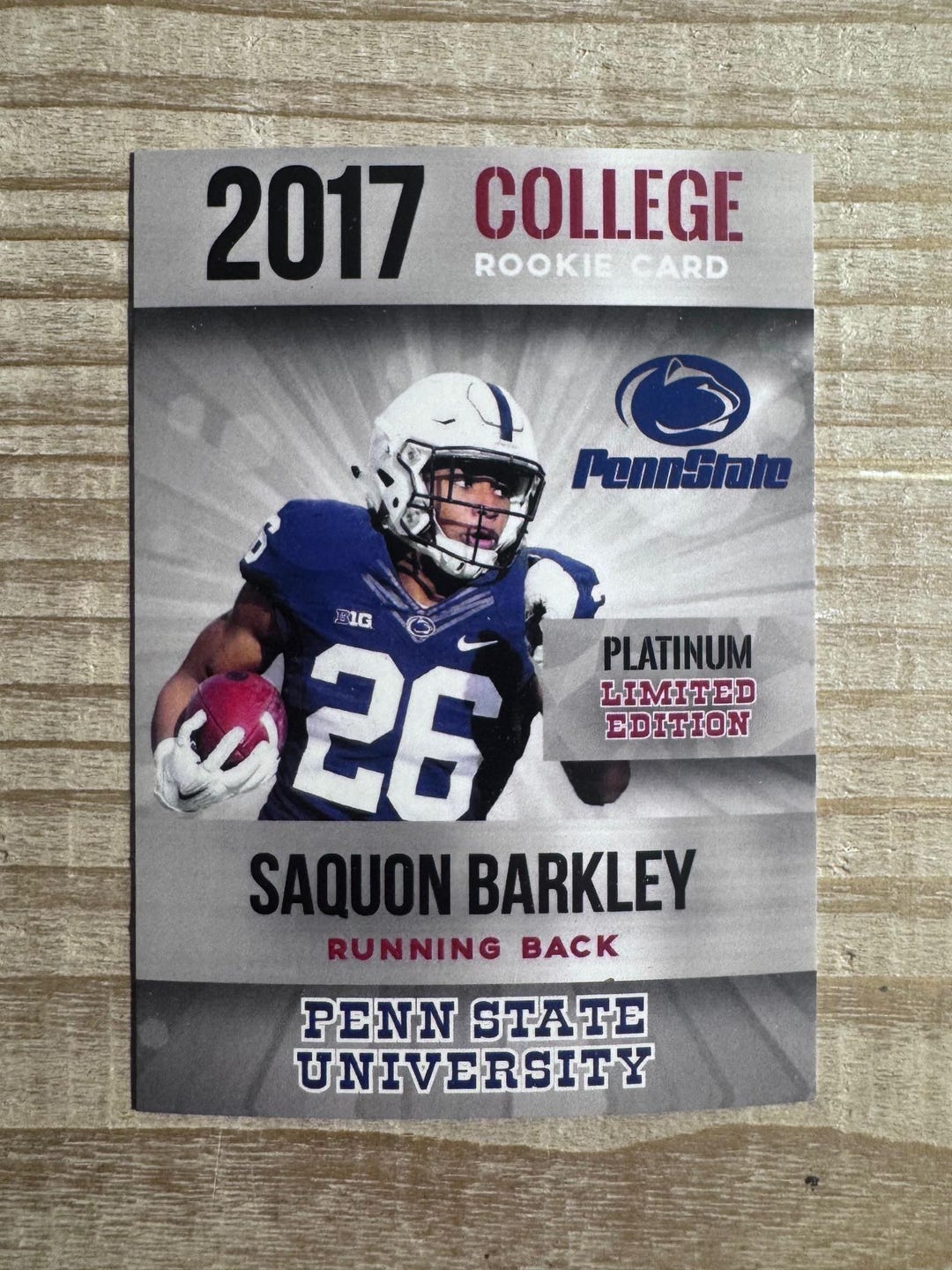Saquon Barkley 2017 Platinum Limited Edition College Rookie Card Penn ...