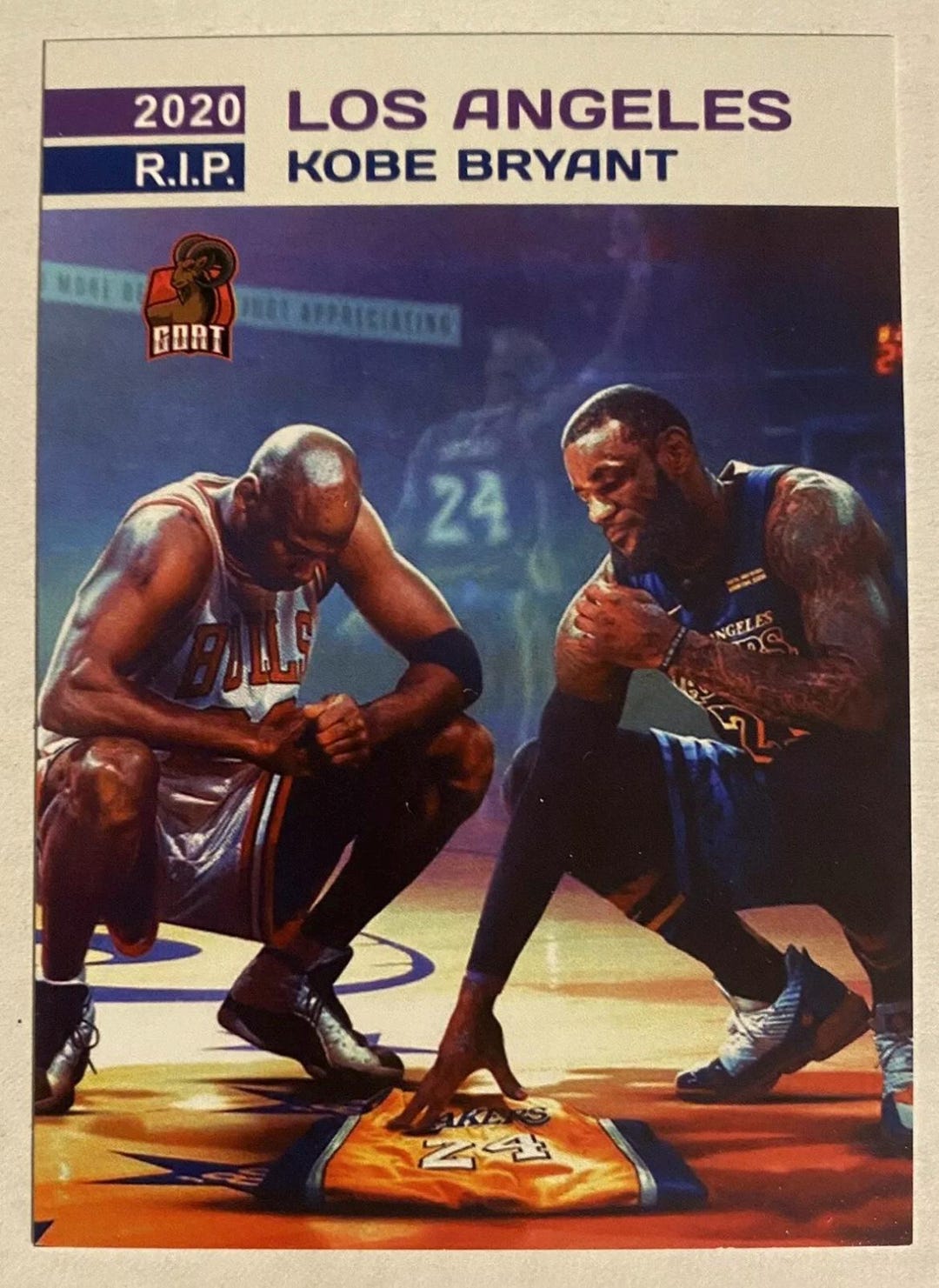 Kobe Bryant 2020 Commemorative RIP Jersey Basketball Card Los Angeles ...