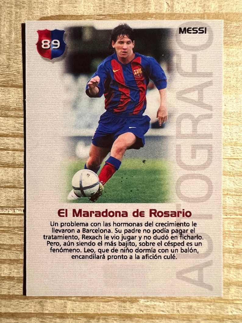 Messi Autograph Facsimile RP Soccer (football) Card - Etsy