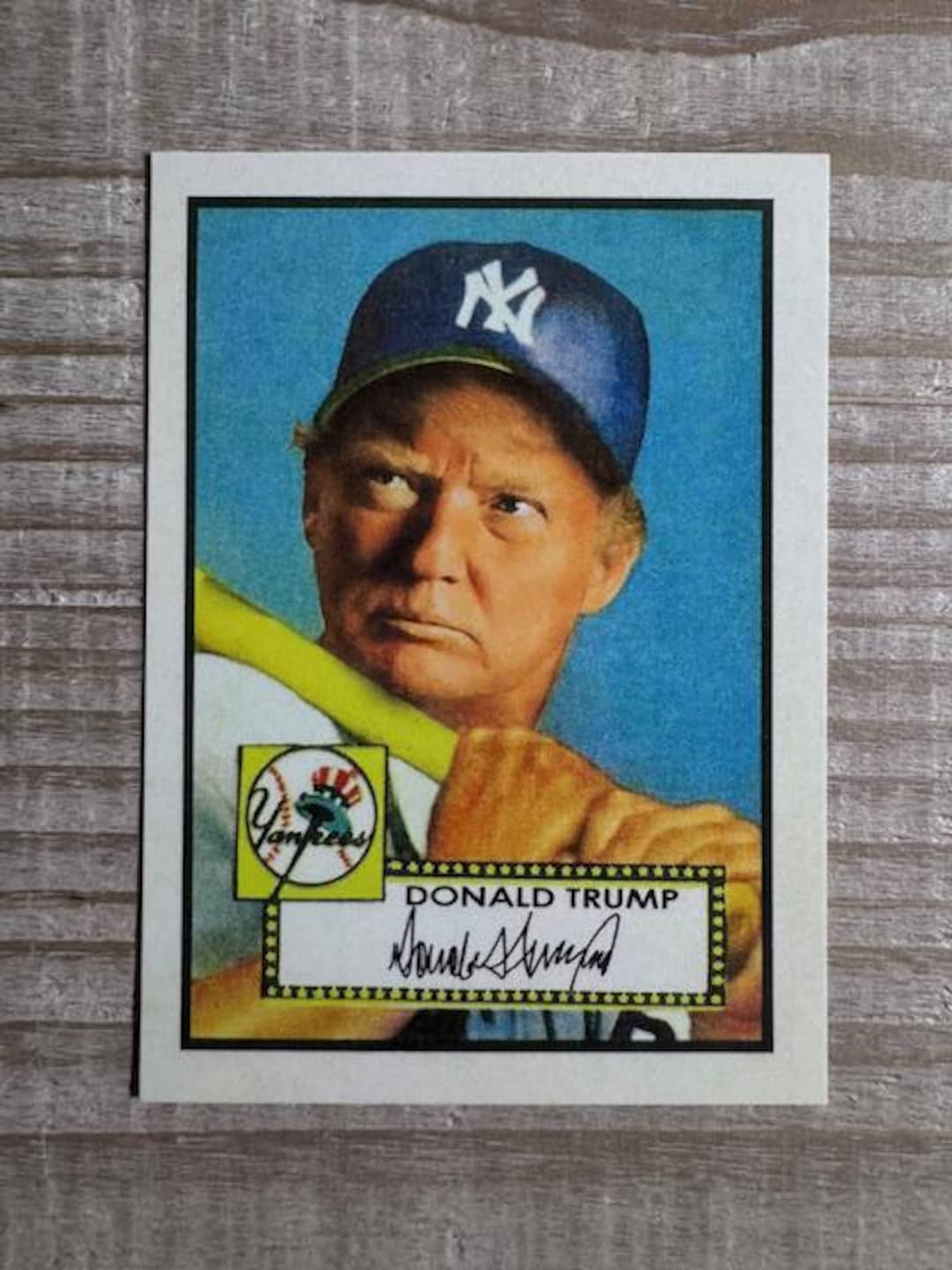 Donald Trump "1952 New York Yankee Style" Autograph Facsimile Card - Etsy