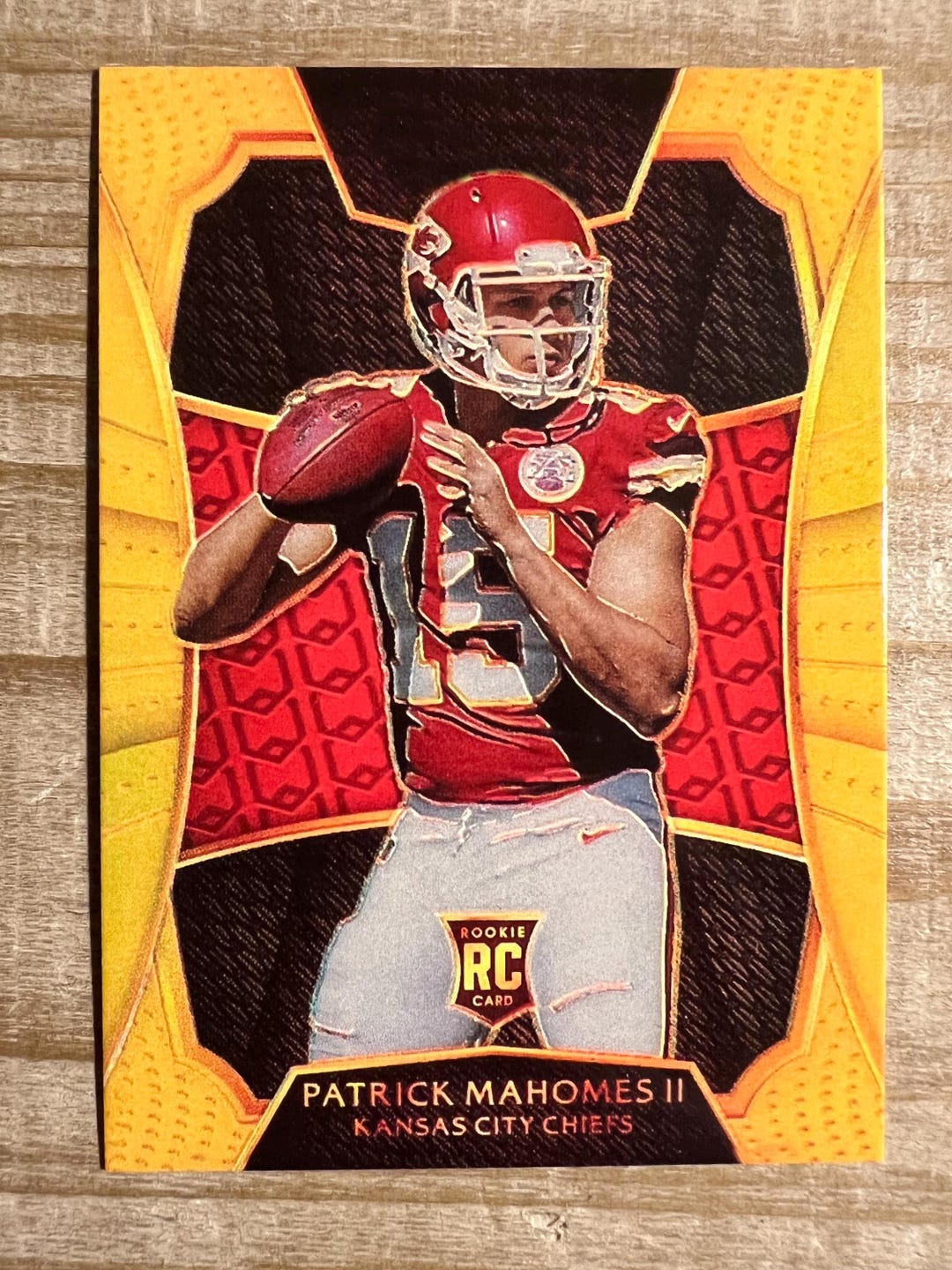 Patrick Mahomes 2016 Rookie Select Style RP Football Card - Kansas City ...