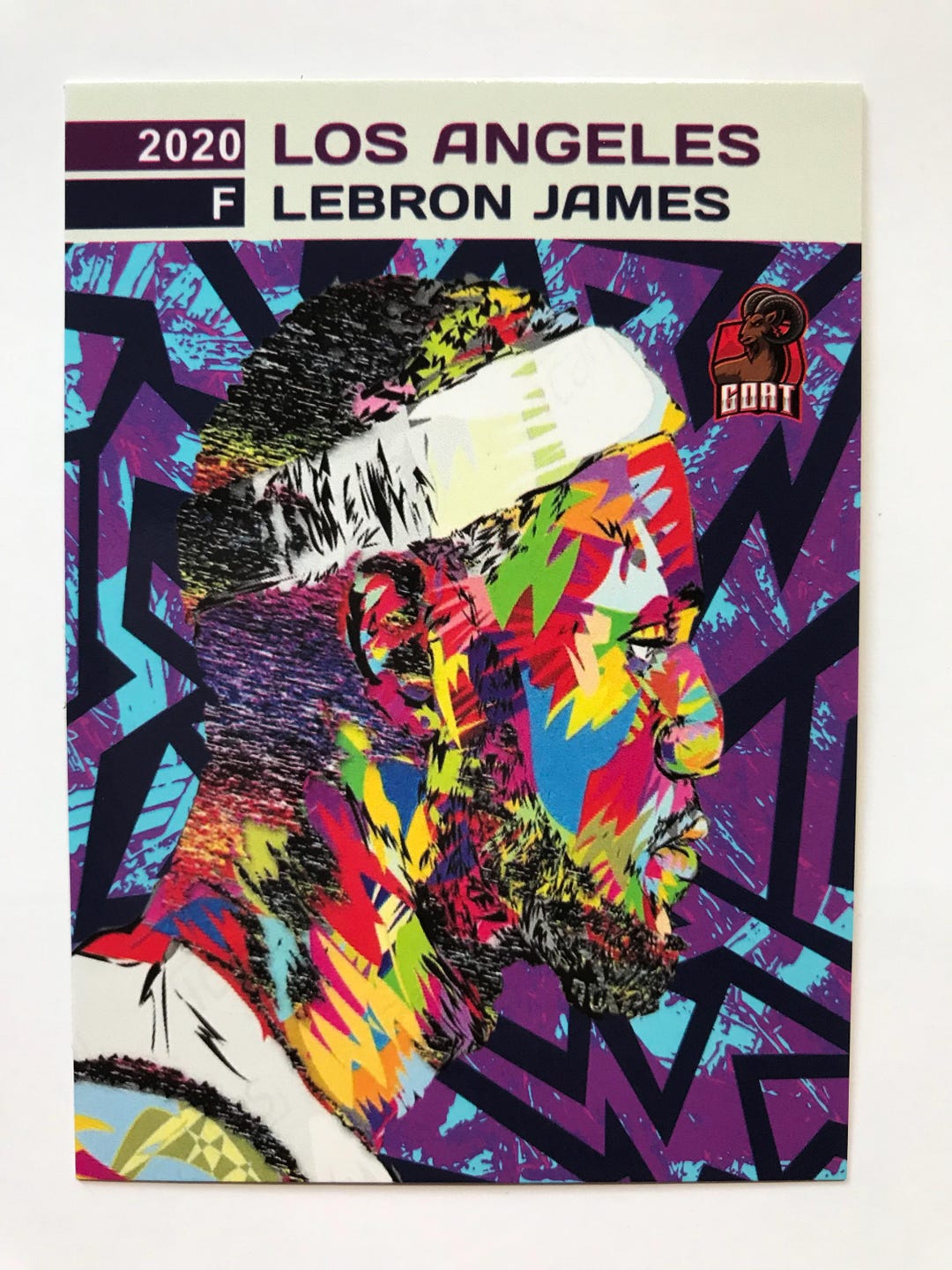 Lebron James 2020 GOAT Artist Abstract Card 1 of 1000 - Etsy