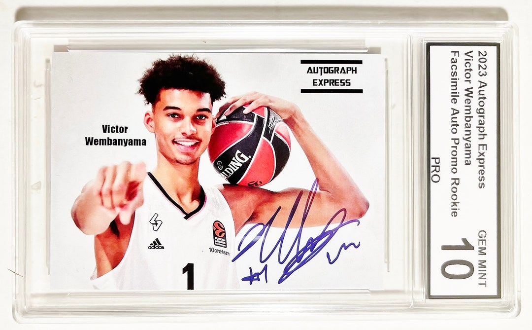 2023 Autograph Express #1 Victor Wembanyama Rookie Facsimile Auto Promo ...