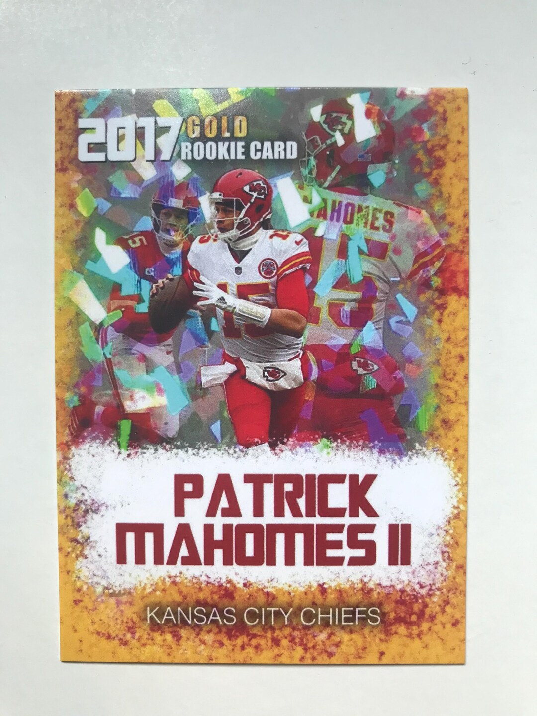 Patrick Mahomes 2017 "cracked Ice Style" Limited Edition Gold Rookie ...