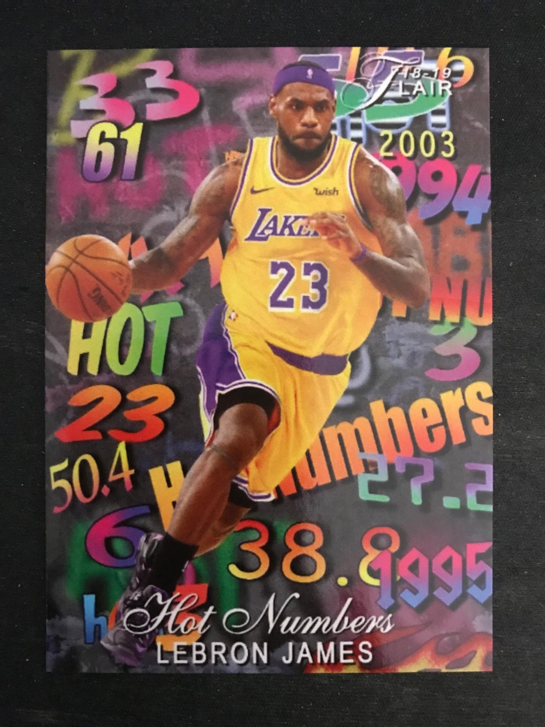 Lebron James 2018-19 Flair Hot Numbers Artist Proof Basketball Card - Los Angeles Lakers - Etsy