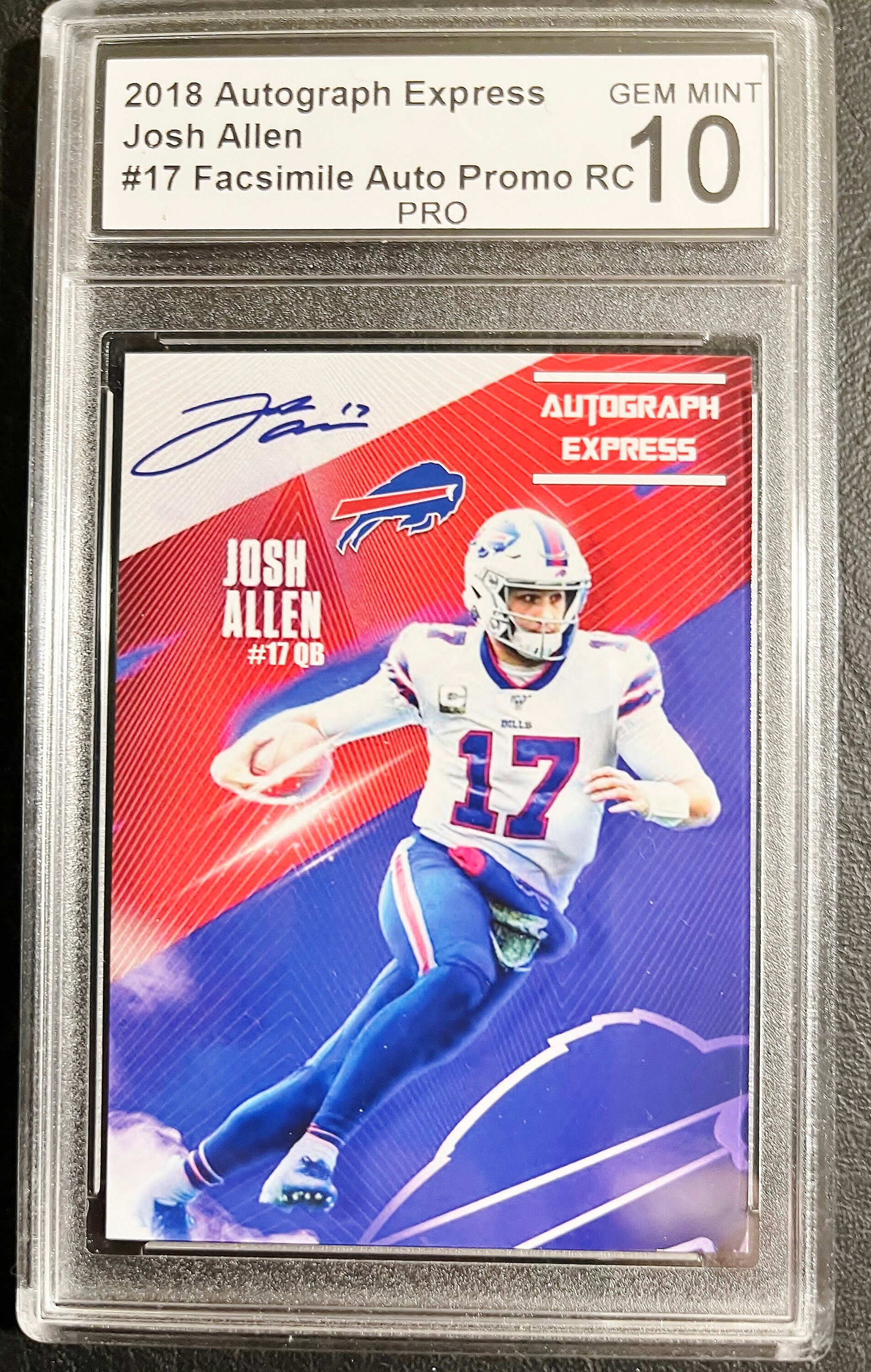 2018 Autograph Express #17 Josh Allen Rookie Facsimile Auto Promo Card ...