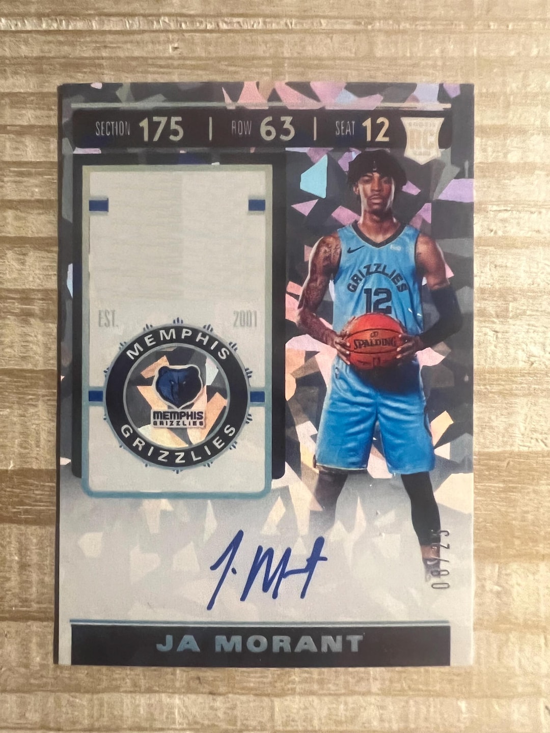 Ja Morant 2019 Rookie Autograph Facsimile Ticket Style RP Basketball ...