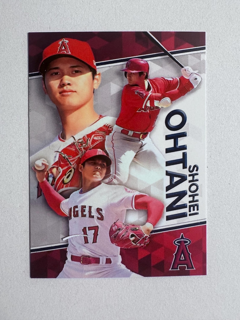 Shohei Ohtani Record Breaking 40HR/20SB Stat Card - Los Angeles Angels ...
