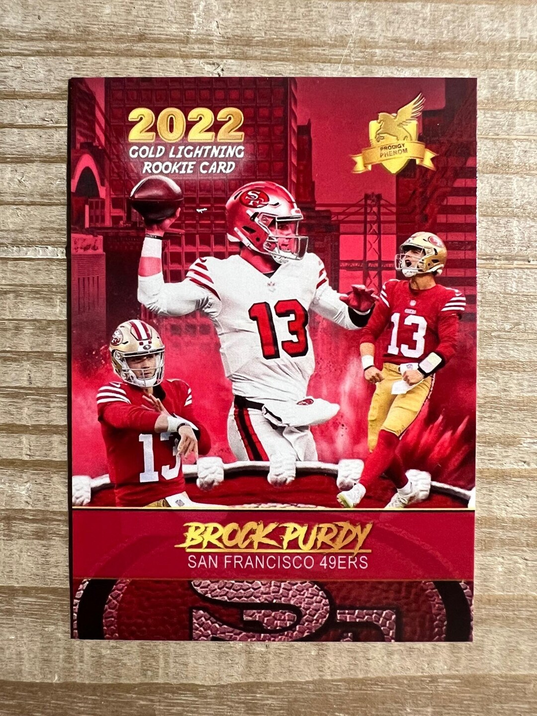 Brock Purdy 2022 Gold Lightning Rookie Card (red) - San Francisco 49ers ...