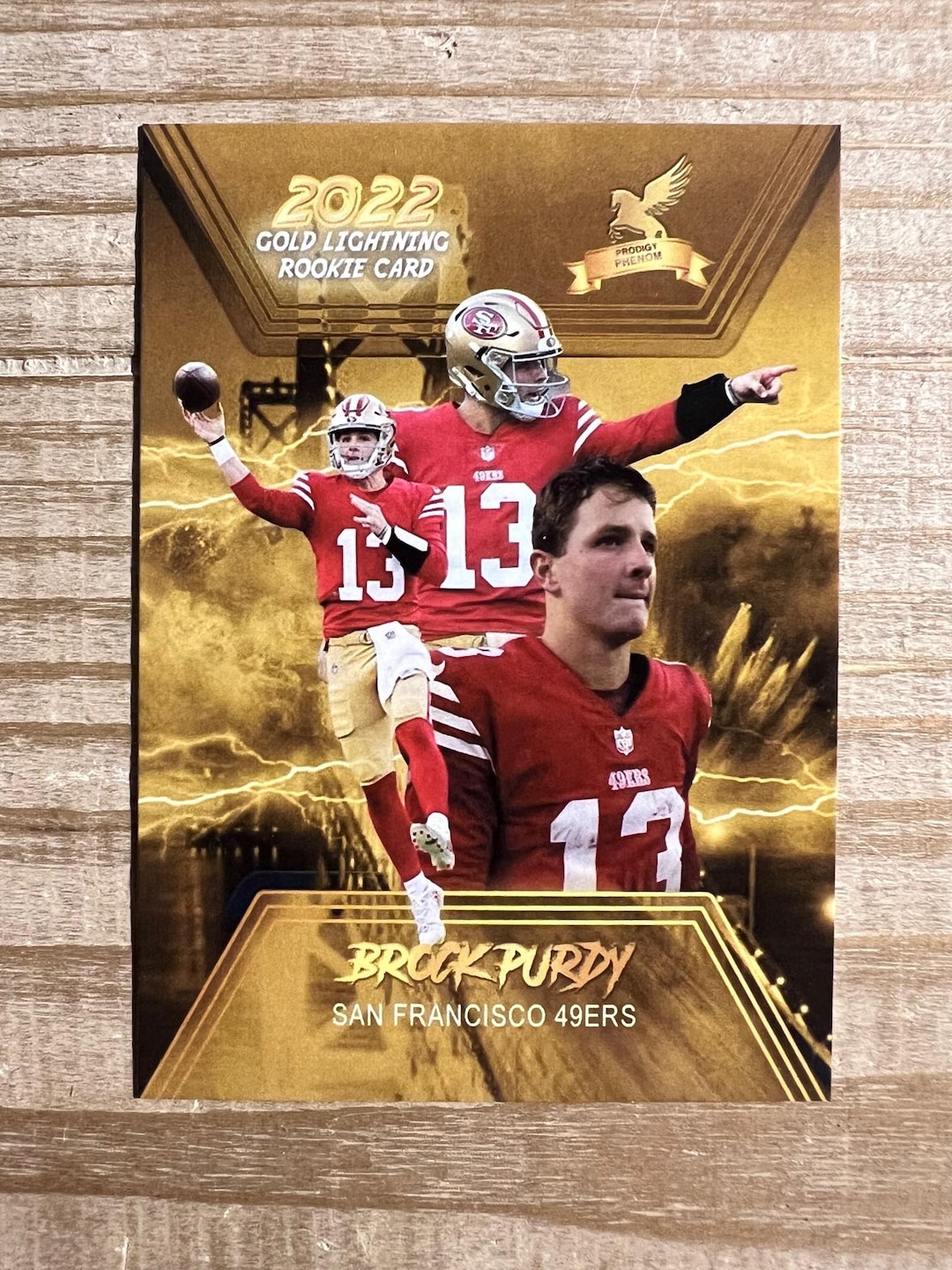Brock Purdy 2022 Gold Lightning Rookie Card (yellow) - San Francisco ...