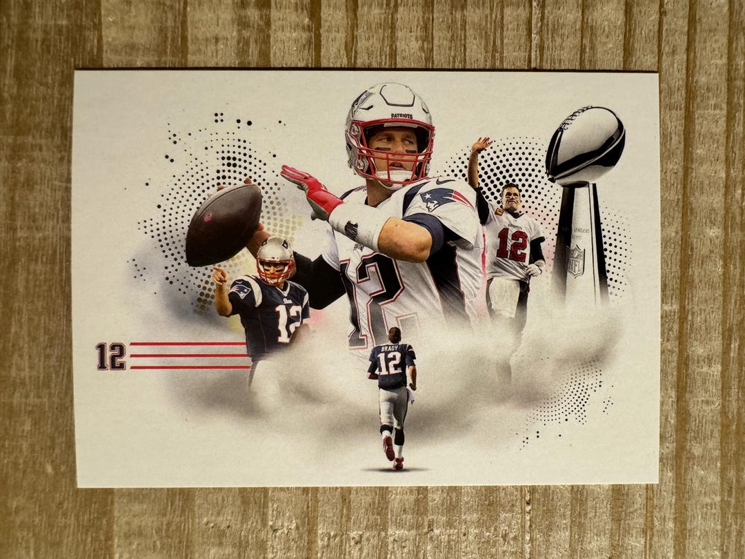 Tom Brady "re-writing the Record Book" Football Career Stat Card - Etsy