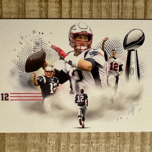 Tom Brady "re-writing the Record Book" Football Career Stat Card - Etsy