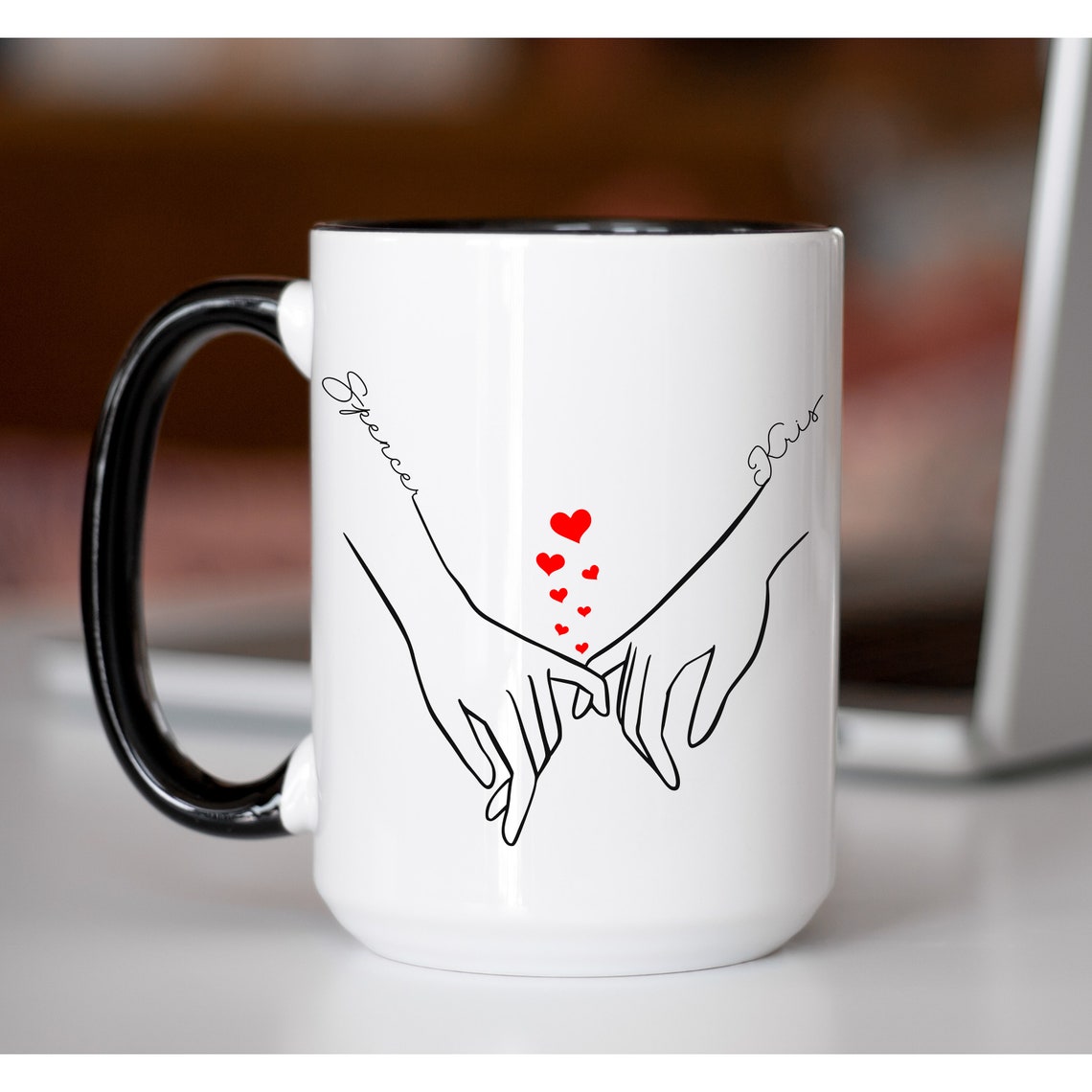 Personalized Pinky Promise Holding Hands Coffee Mug for Mother's Day ...