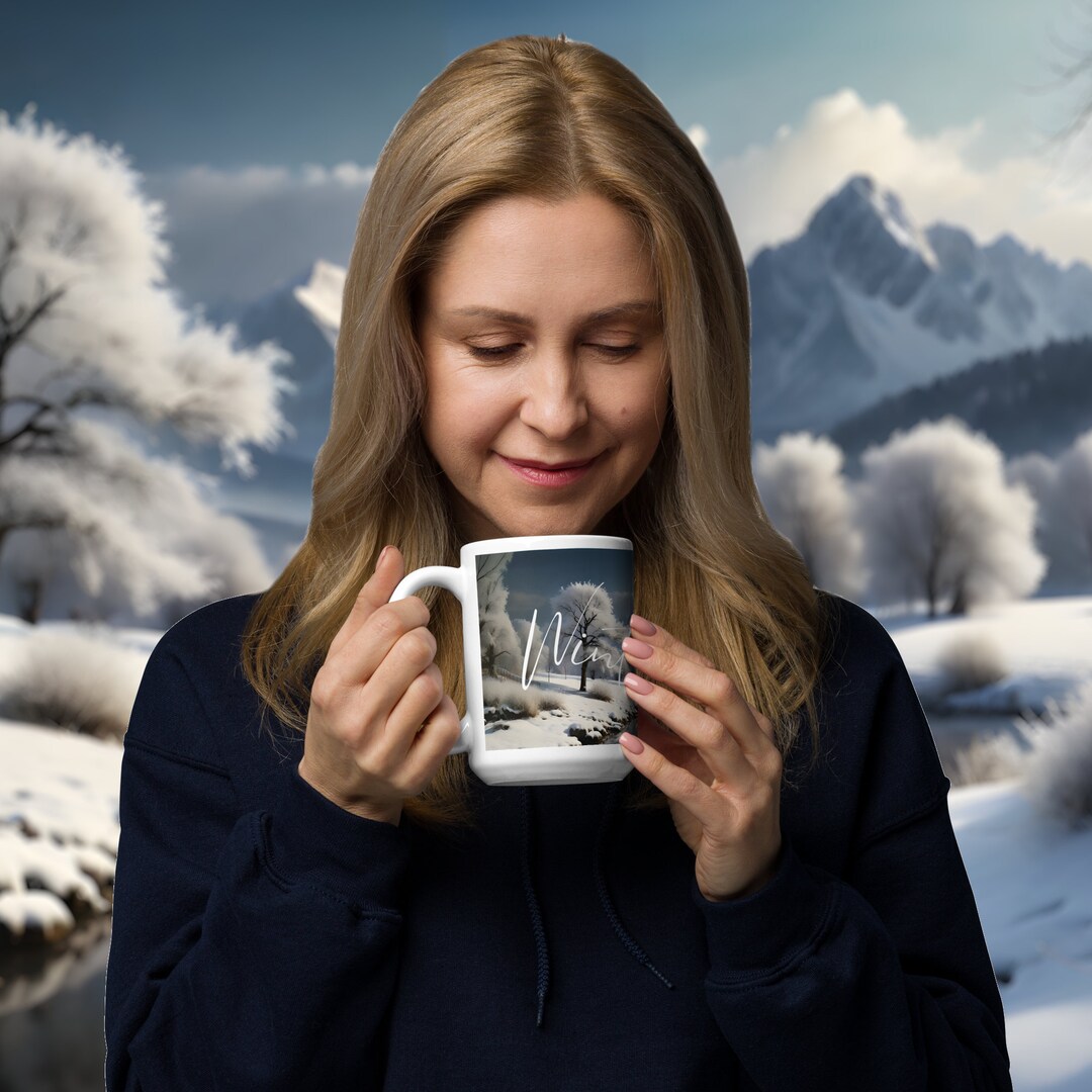 Winter Calm Mug, Snowy Coffee Mug, Winter Scene Cup, Holiday Landscape ...