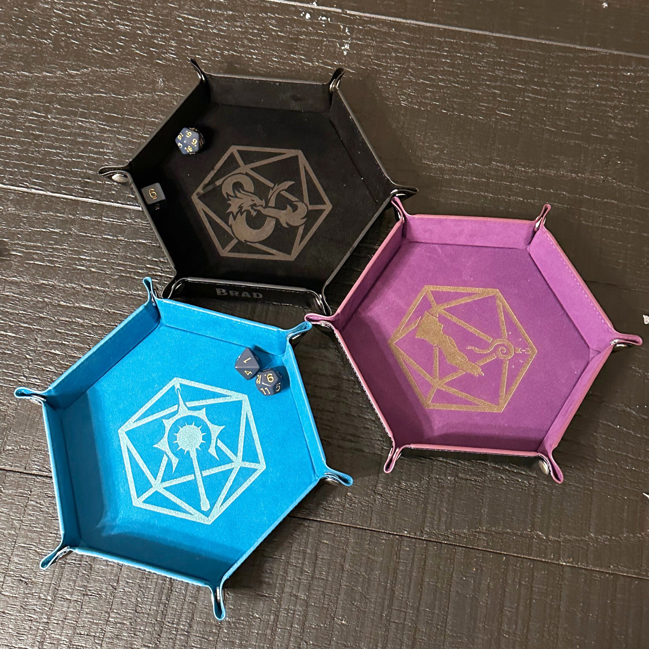 CUSTOM Dice Trays | Dungeons & Dragons Dice Trays | Role Playing | Gift ...