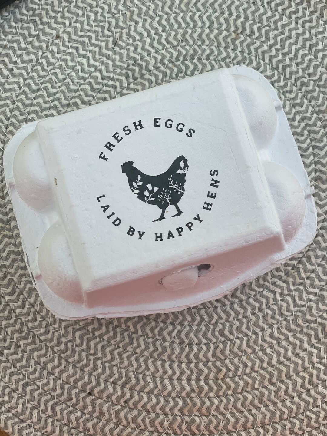 Egg Carton | Set of 4 | Fresh Eggs From Happy Hens - Etsy