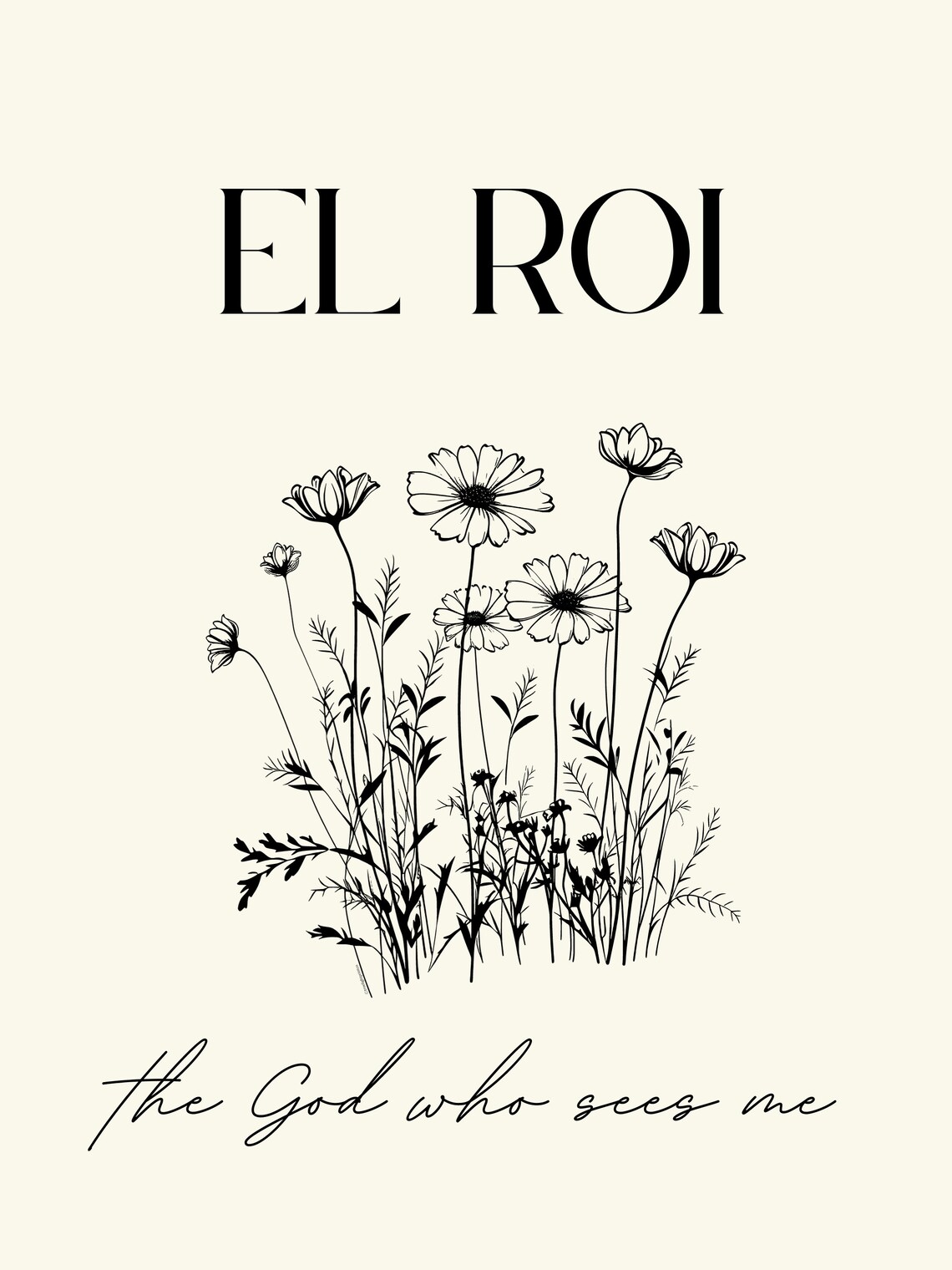 Printable El Roi the God Who Sees Me, Individual Poster, Christian Wall ...