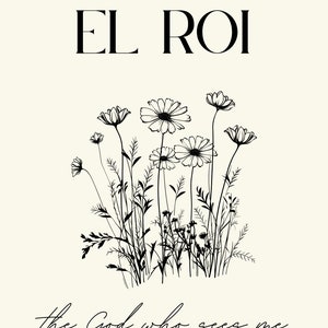 Printable El Roi the God Who Sees Me, Individual Poster, Christian Wall ...