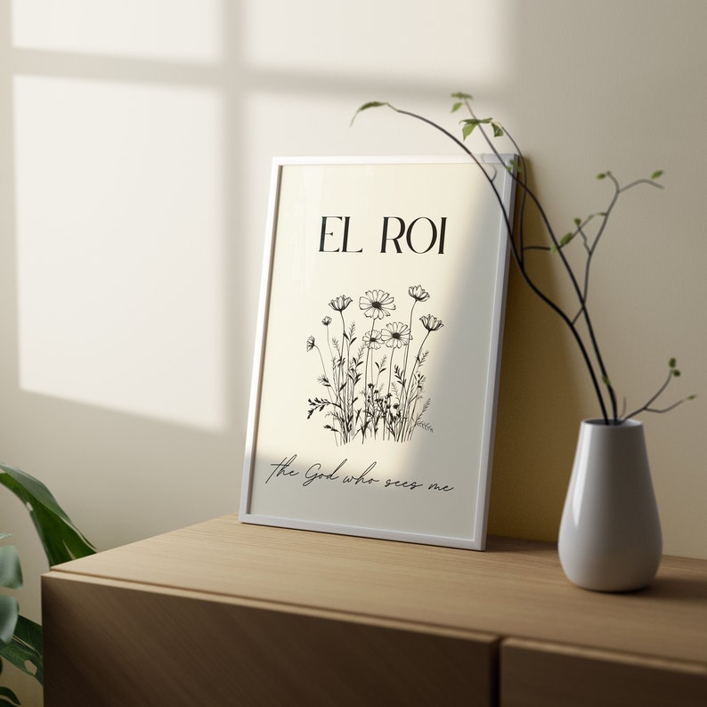 Printable El Roi the God Who Sees Me, Individual Poster, Christian Wall ...