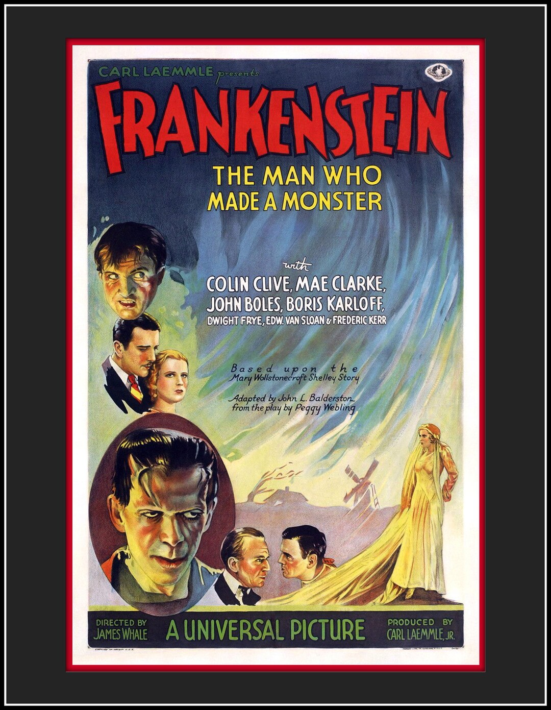 Vintage Frankenstein Poster - Etsy