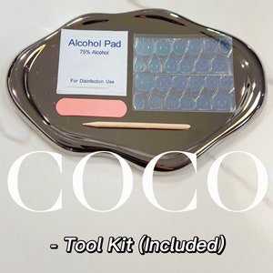 Reusable Rosey French Tip Press on Nails Gel Manicure | Fake Nails ...