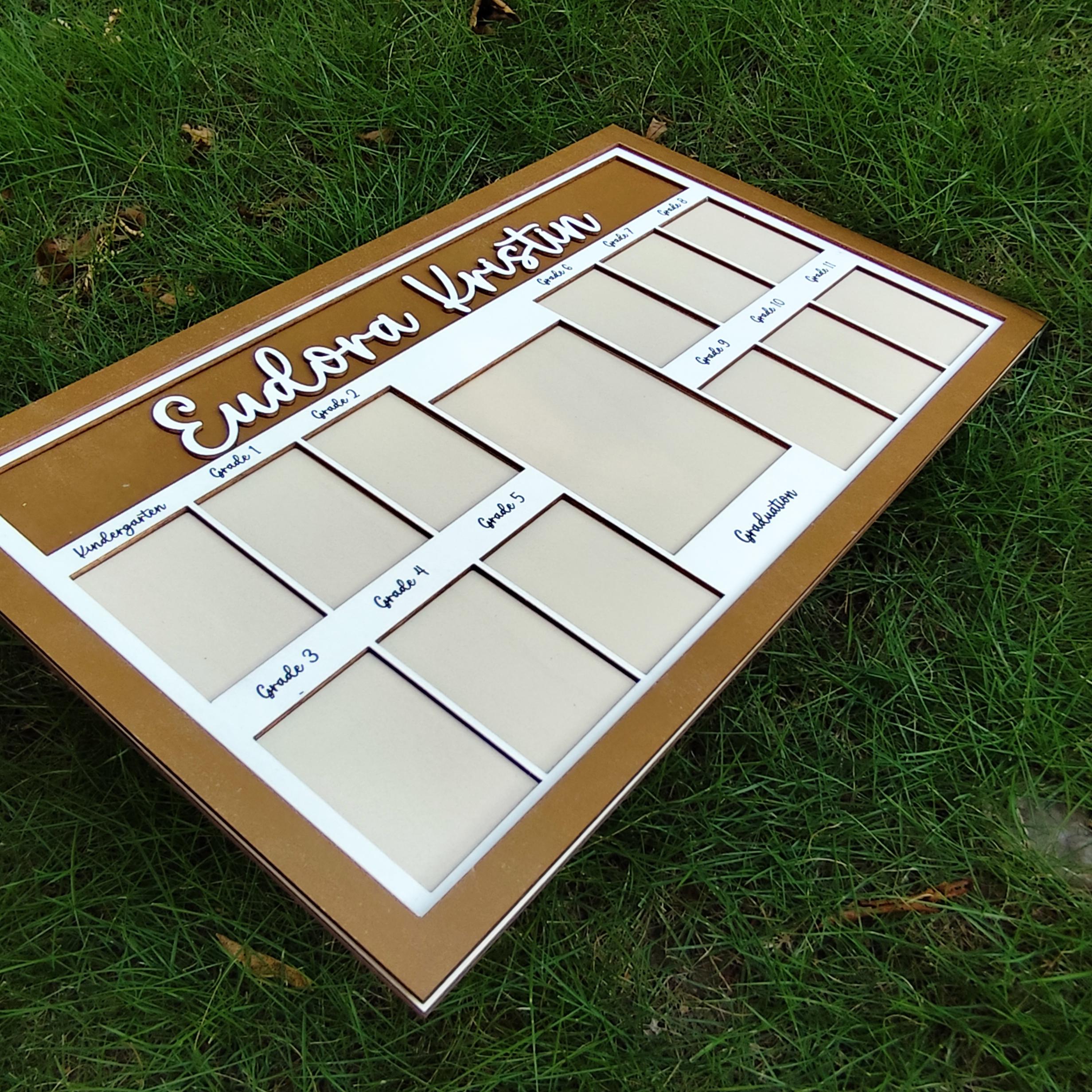 Personalized School Year Photo Frame, Kids Memorial Photo Frame ...