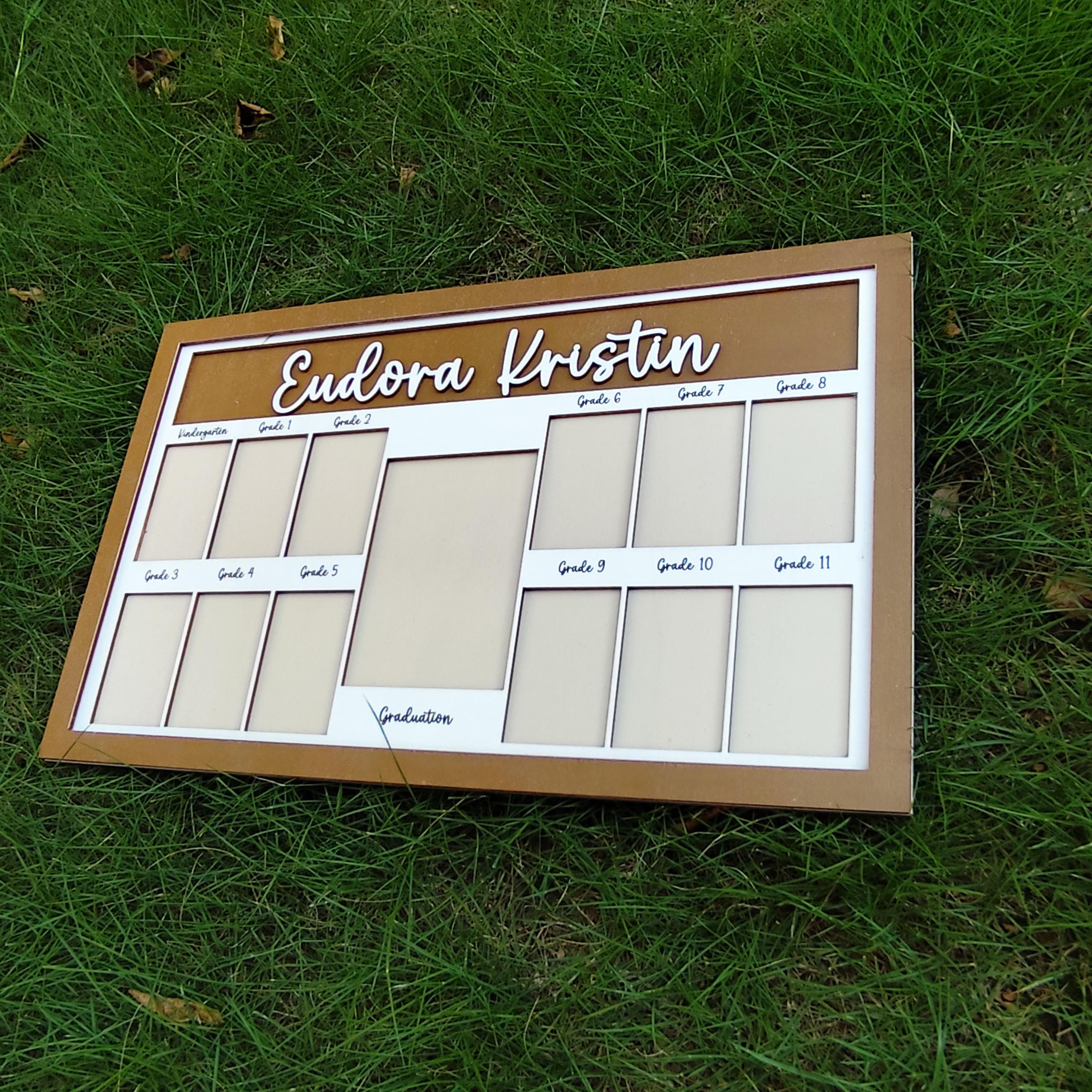 Personalized School Year Photo Frame, Kids Memorial Photo Frame ...