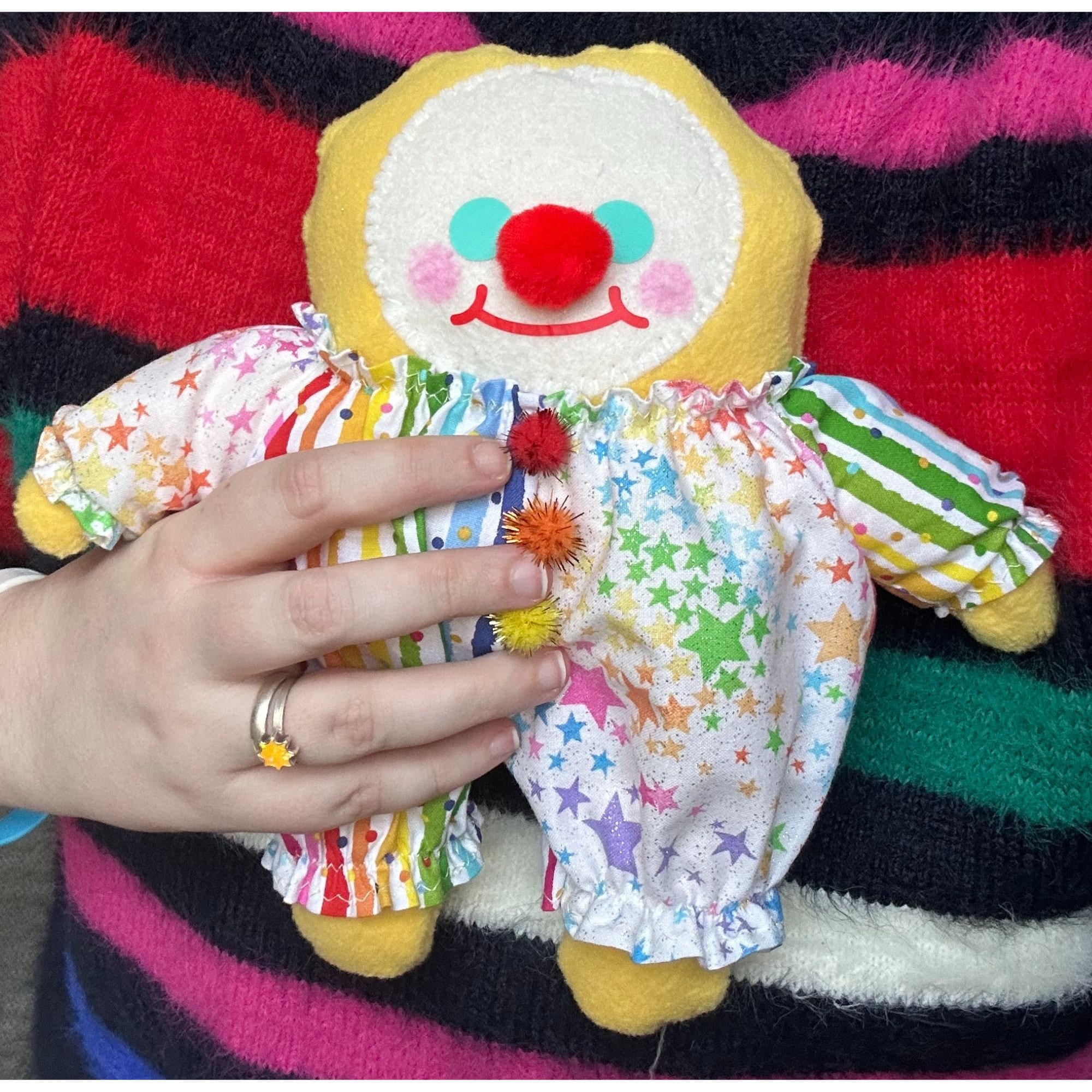 Clown Buddy Handmade Stuffed Clown Plushie - Etsy