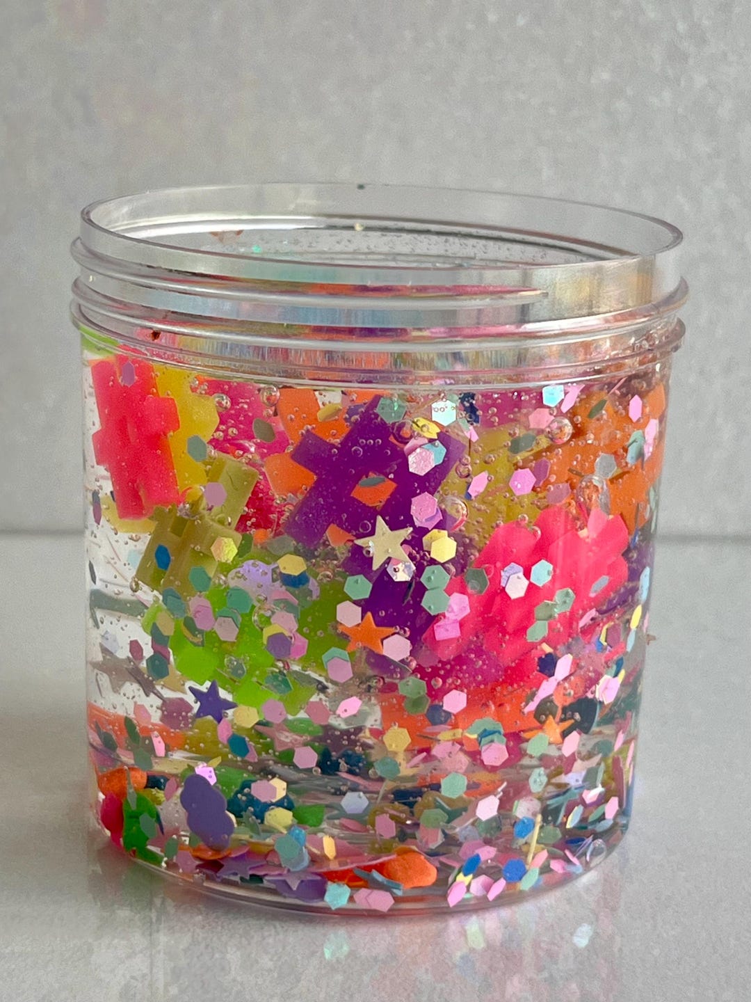 Magical Building Block Slime /sparkles / Clear Slime Stress and Anxiety ...
