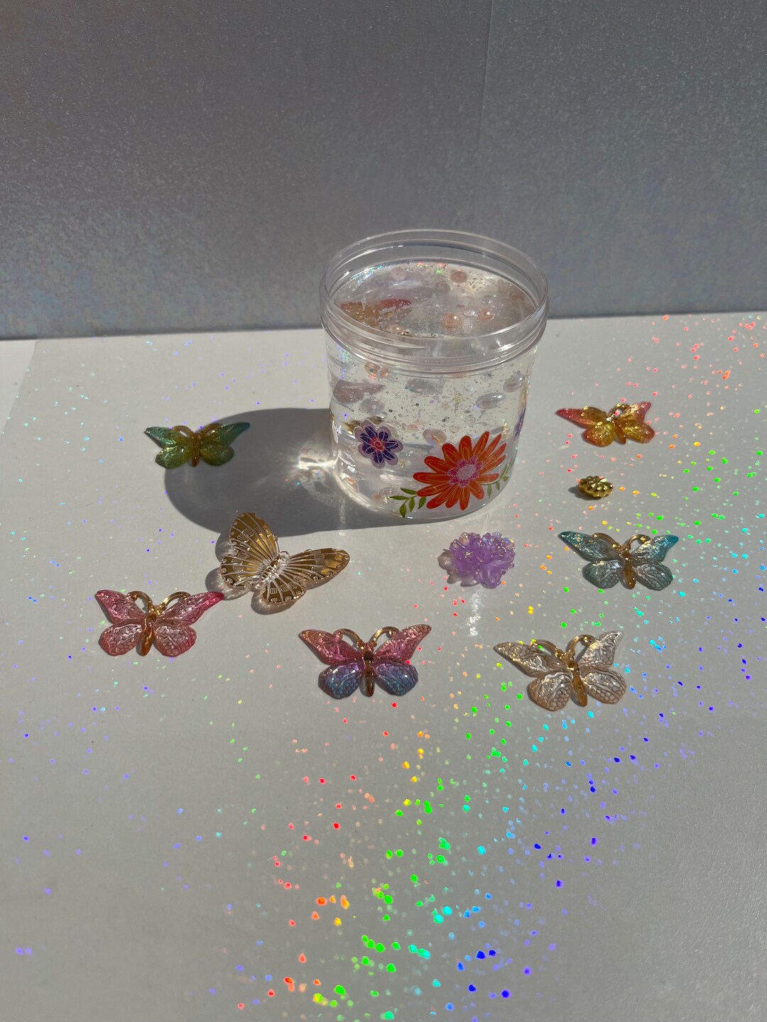 Butterfly Monarch Magic Slime / Sparkles / Clear Slime / Cheap Slime ...