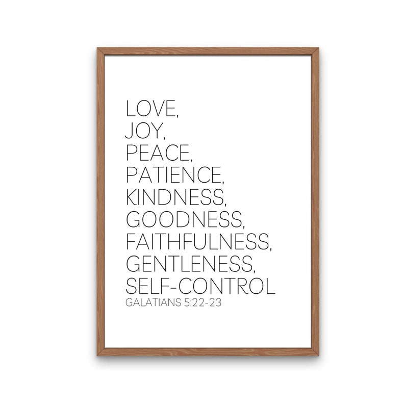 Fruit of the Spirit Printable Wall Art | Galatians 5:22-23 | Love, Joy ...