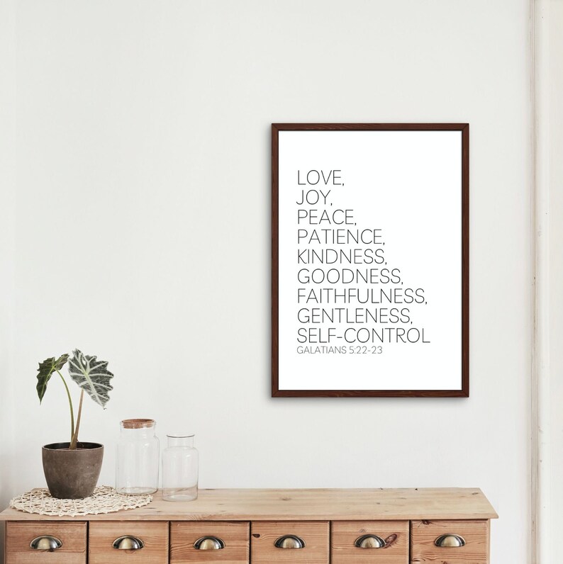 Fruit of the Spirit Printable Wall Art | Galatians 5:22-23 | Love, Joy ...