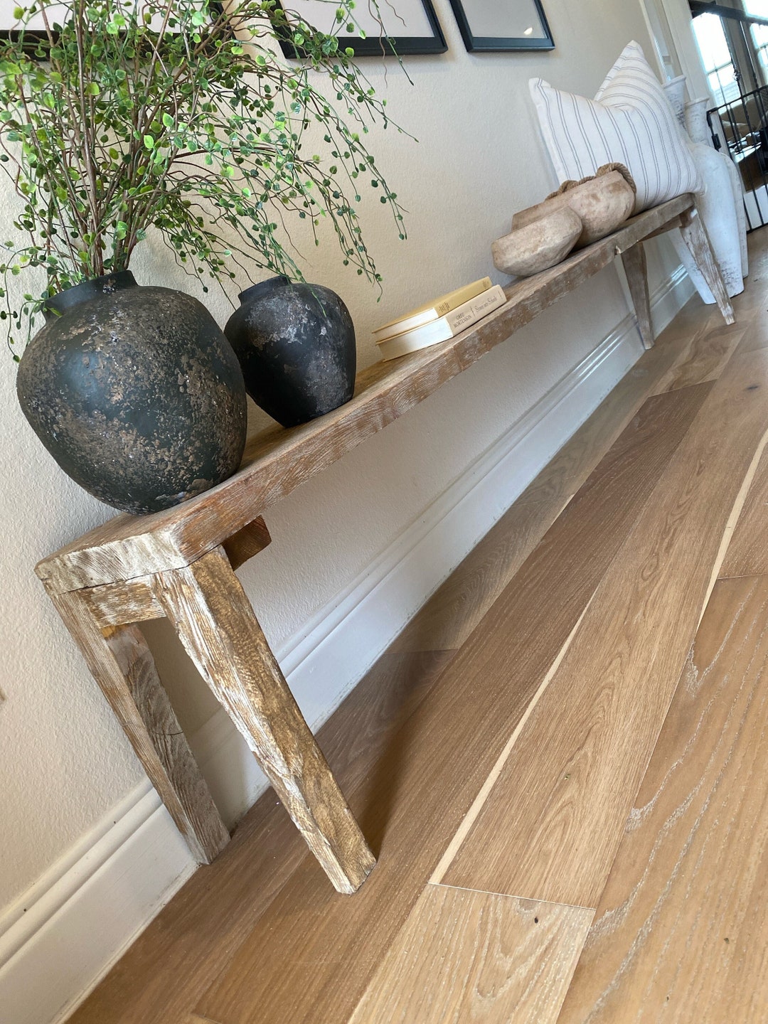 Modern Rustic Bench Console Table Sofa Table Bed Bench Entryway Bench ...
