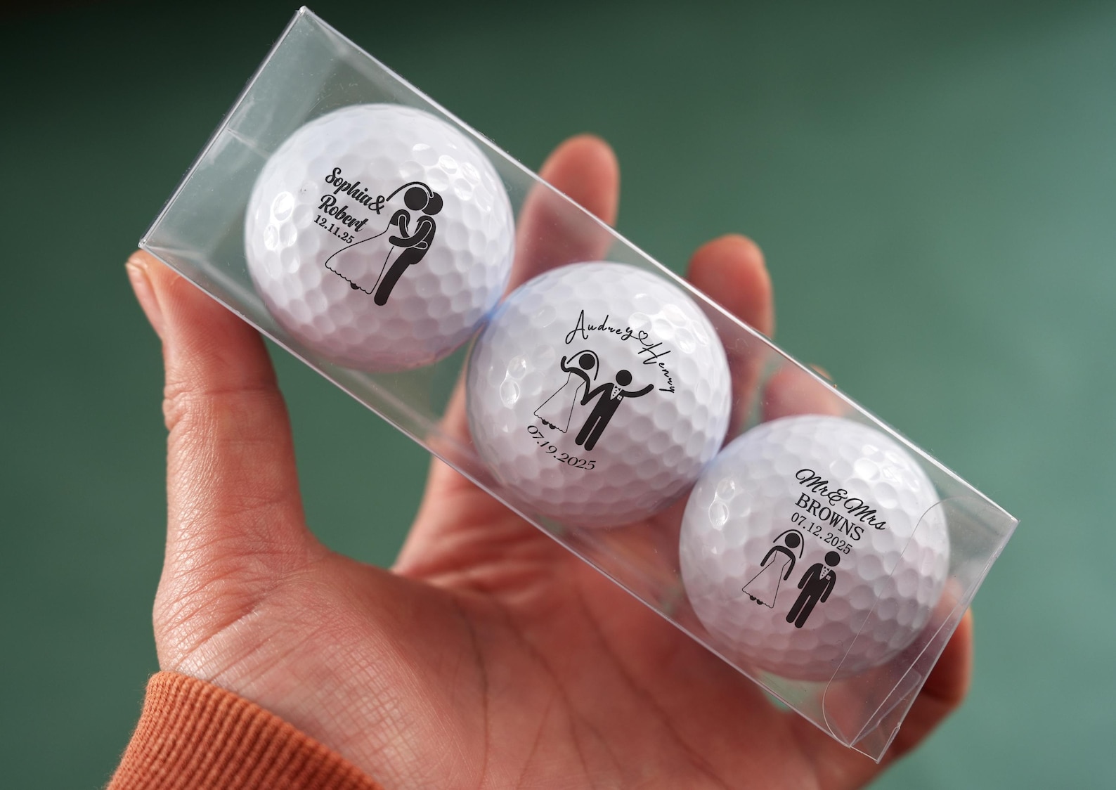 Wedding Golf Ball Gift, Wedding Favor, Bride and Groom Golf Balls ...