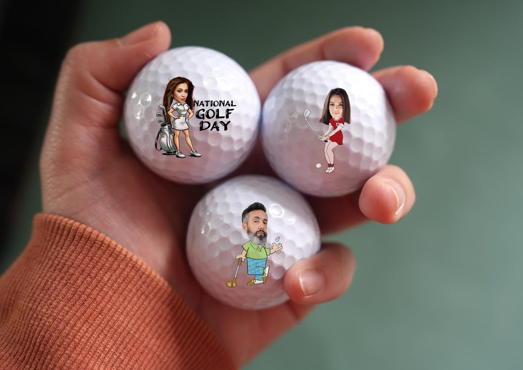 Custom Cartoon Photo Golf Ball Gift, Cartoon Characters Golf Balls ...