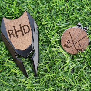 Personalized Golf Divot Repair Tool and Ball Marker Gift Set, Custom ...
