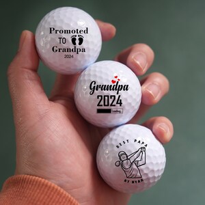 Promoted to Grandpa Golf Balls, Custom Golf Gift for Dad, Pregnancy ...