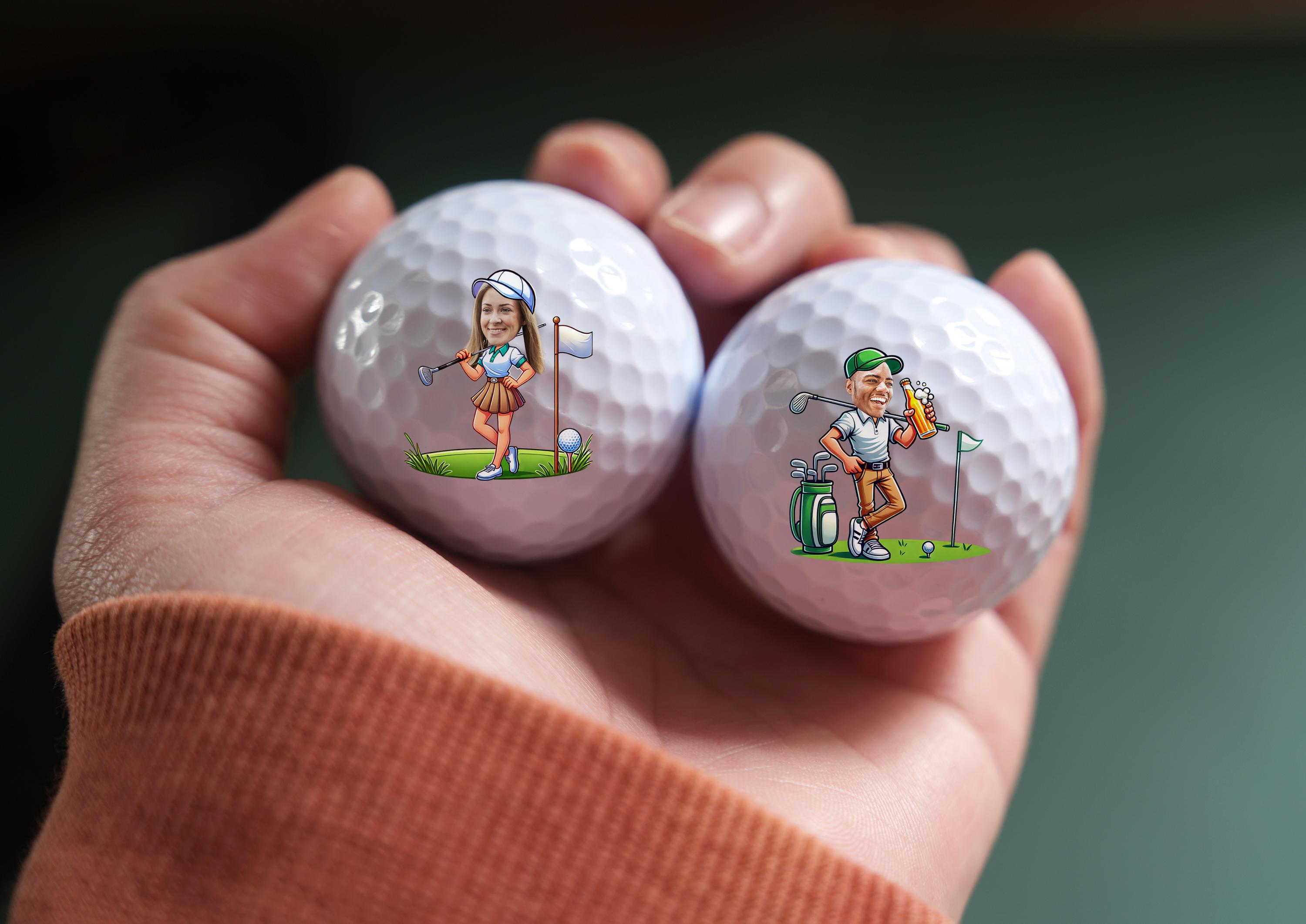 Cartoon Characters Golf Balls, Cartoon Photo Golf Ball Gift ...