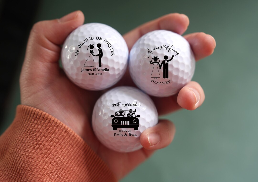 Wedding Golf Ball Gift, Wedding Favor, Bride and Groom Golf Balls ...