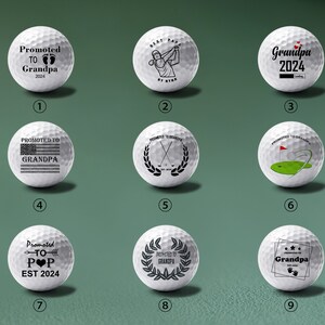 Promoted to Grandpa Golf Balls, Custom Golf Gift for Dad, Pregnancy ...