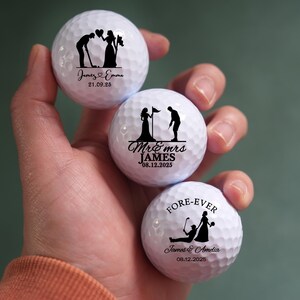 Personalized Wedding Golf Ball Gift, Wedding Favor, Bride and Groom ...