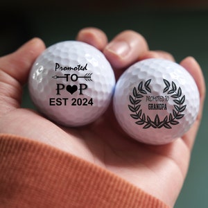 Promoted to Grandpa Golf Balls, Custom Golf Gift for Dad, Pregnancy ...