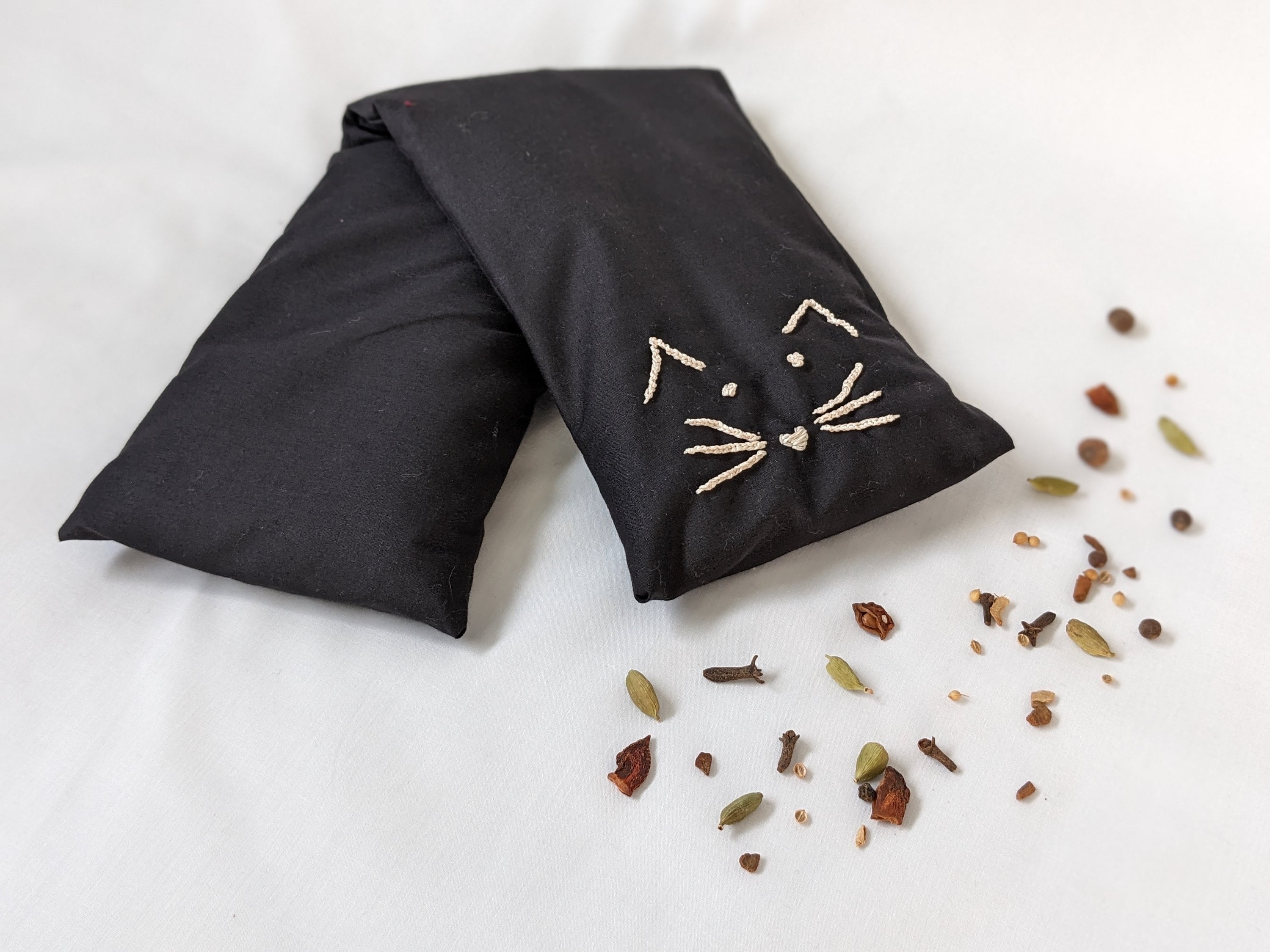 Embroidered Basmati Rice Pack | Cat Themed Gift | Neck Rice Bag | 17"x5 ...