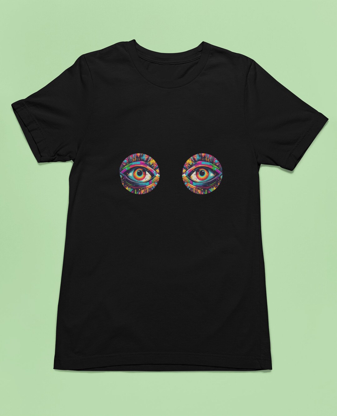 Vibrant Neon Eye Tees - Etsy